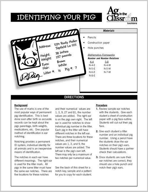 Make & Takes: Animal — Louisiana Ag in the Classroom