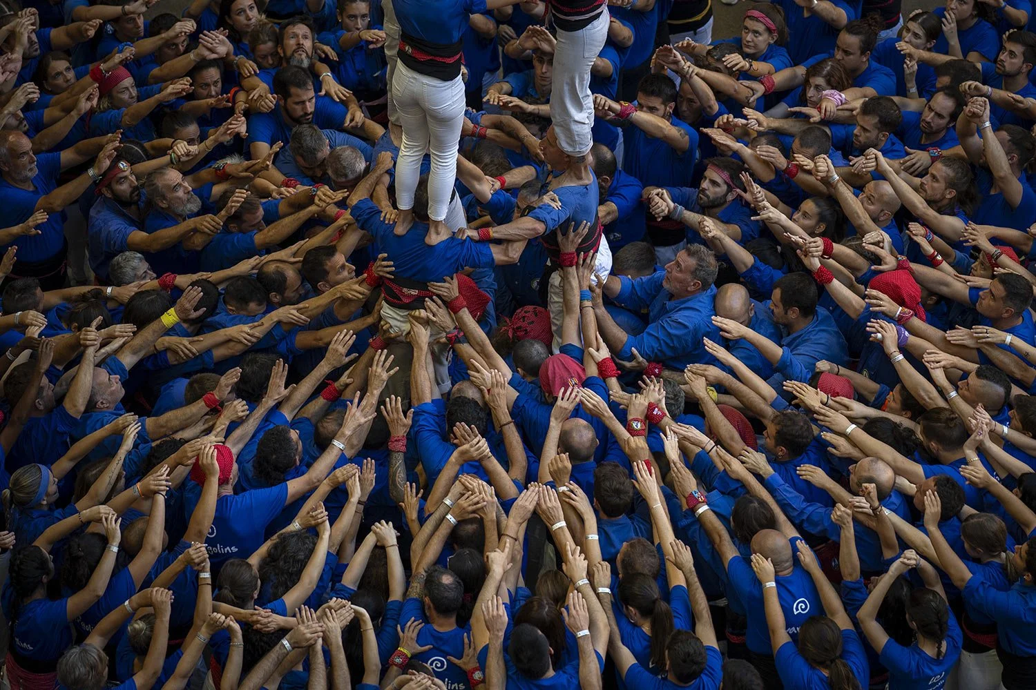 Human towers rise skyward in Spain's Catalonia as part of cultural ...