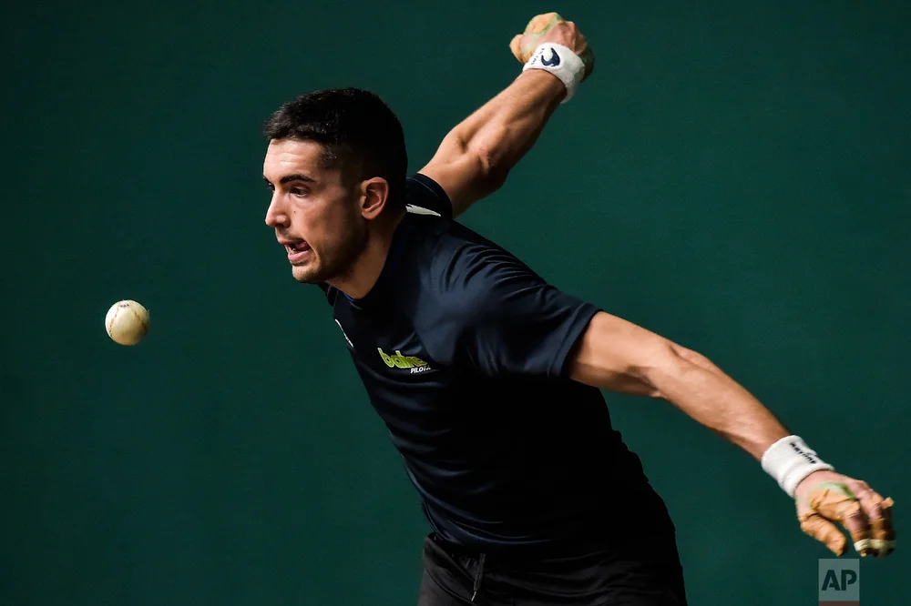 No racket for Spanish Basque ball players — AP Photos