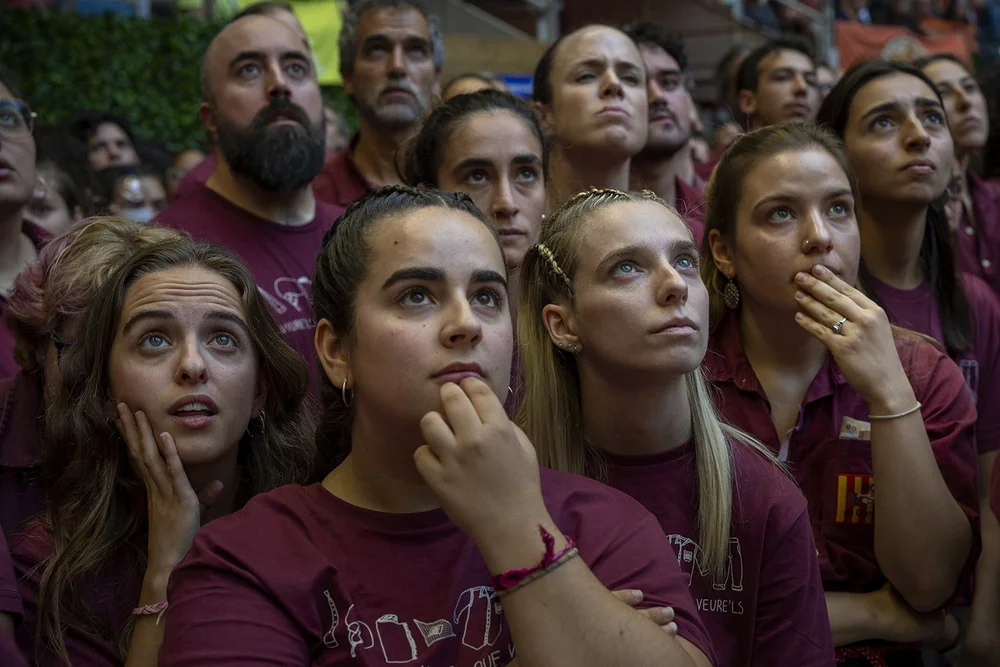 Human towers rise skyward in Spain's Catalonia as part of cultural ...