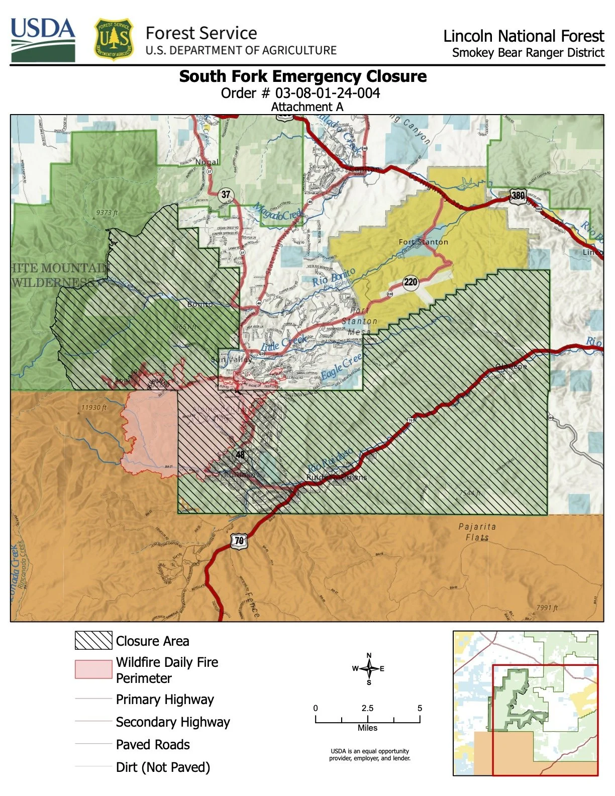 Lincoln National Forest: Updated Area Closure for Smokey Bear Ranger ...