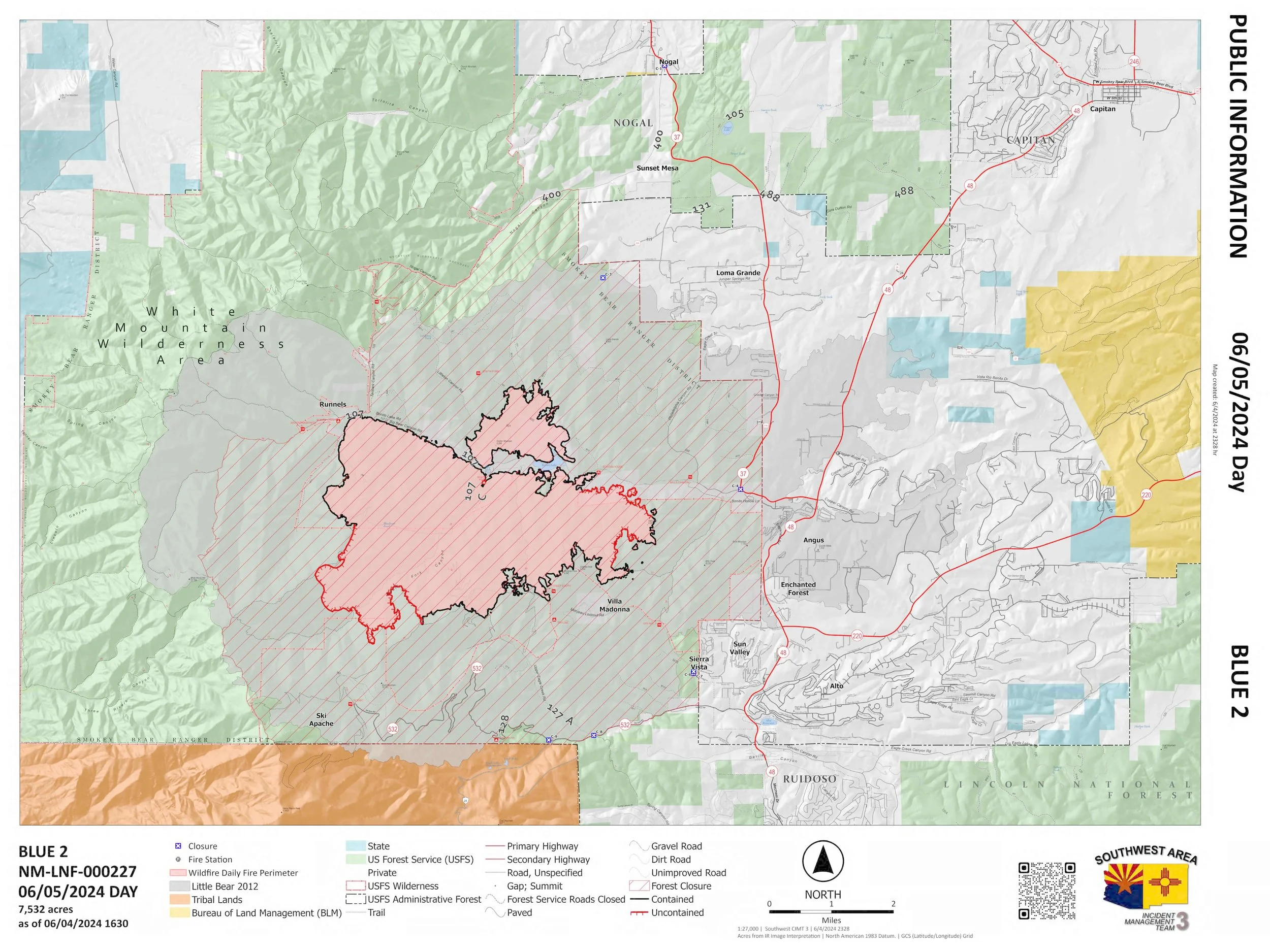 Blue 2 Fire Daily Update - June 6, 2024 — Ruidoso-NM.gov | Municipal ...