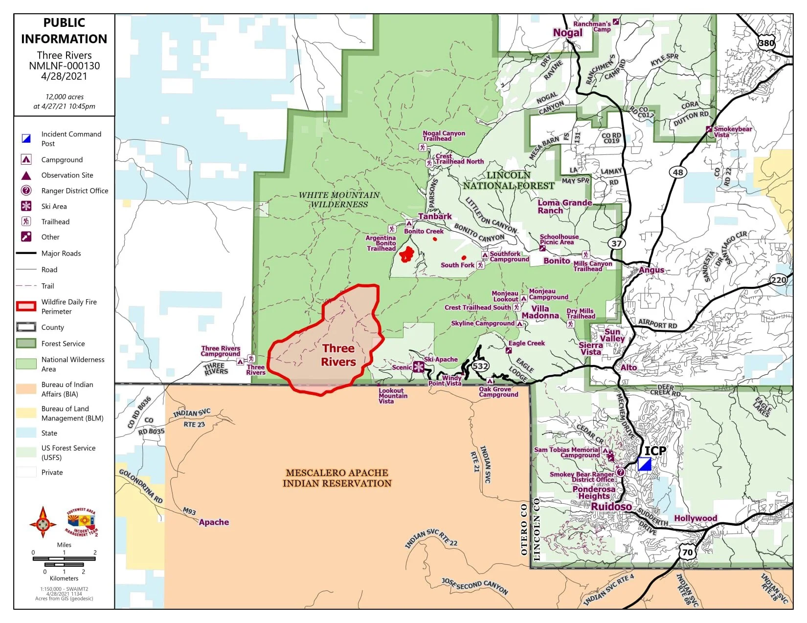 Three Rivers Fire Morning Update: April 28, 2021 — Ruidoso-NM.gov ...