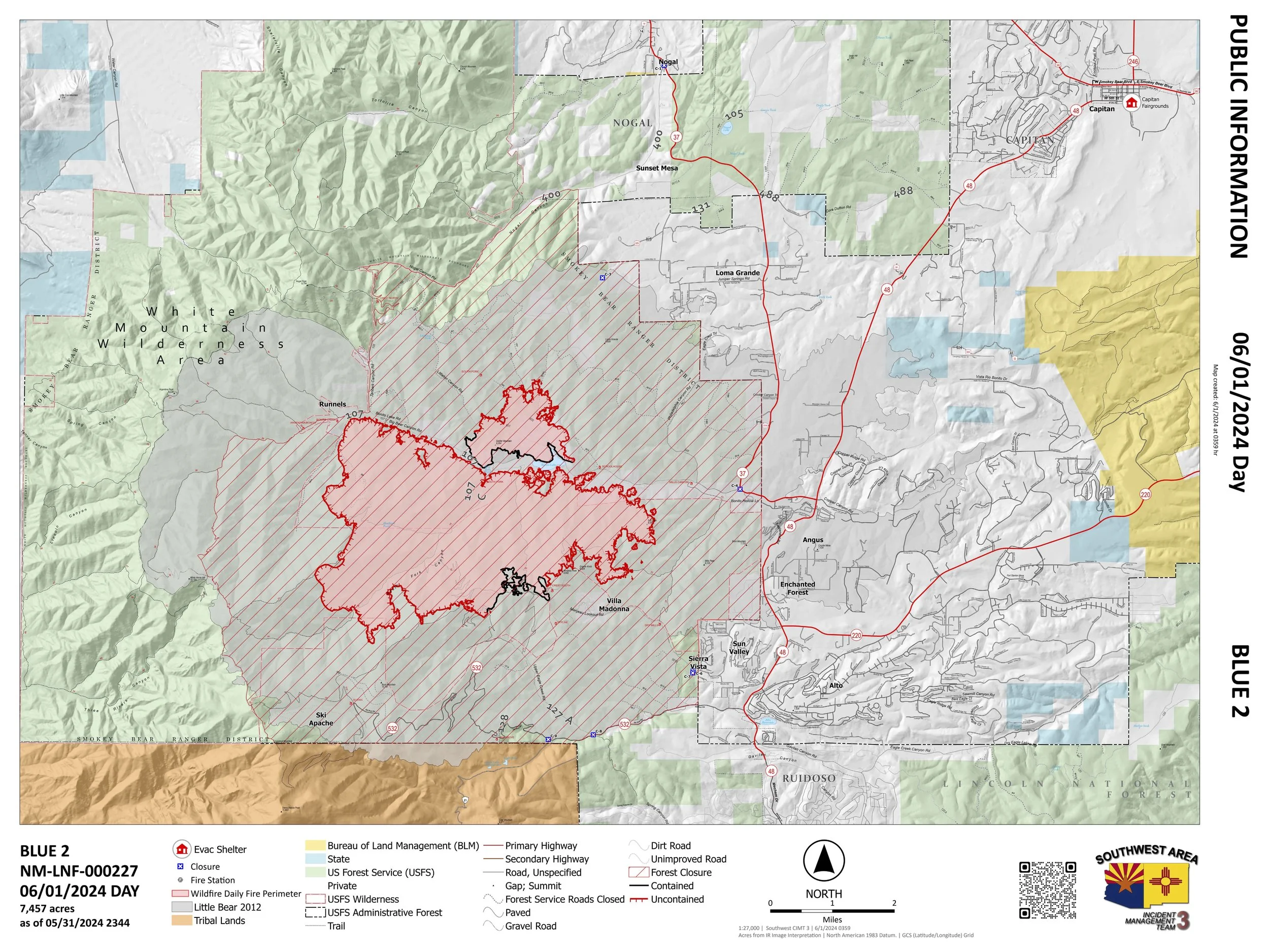 Blue 2 Fire Daily Update - June 1, 2024 — Ruidoso-NM.gov | Municipal ...