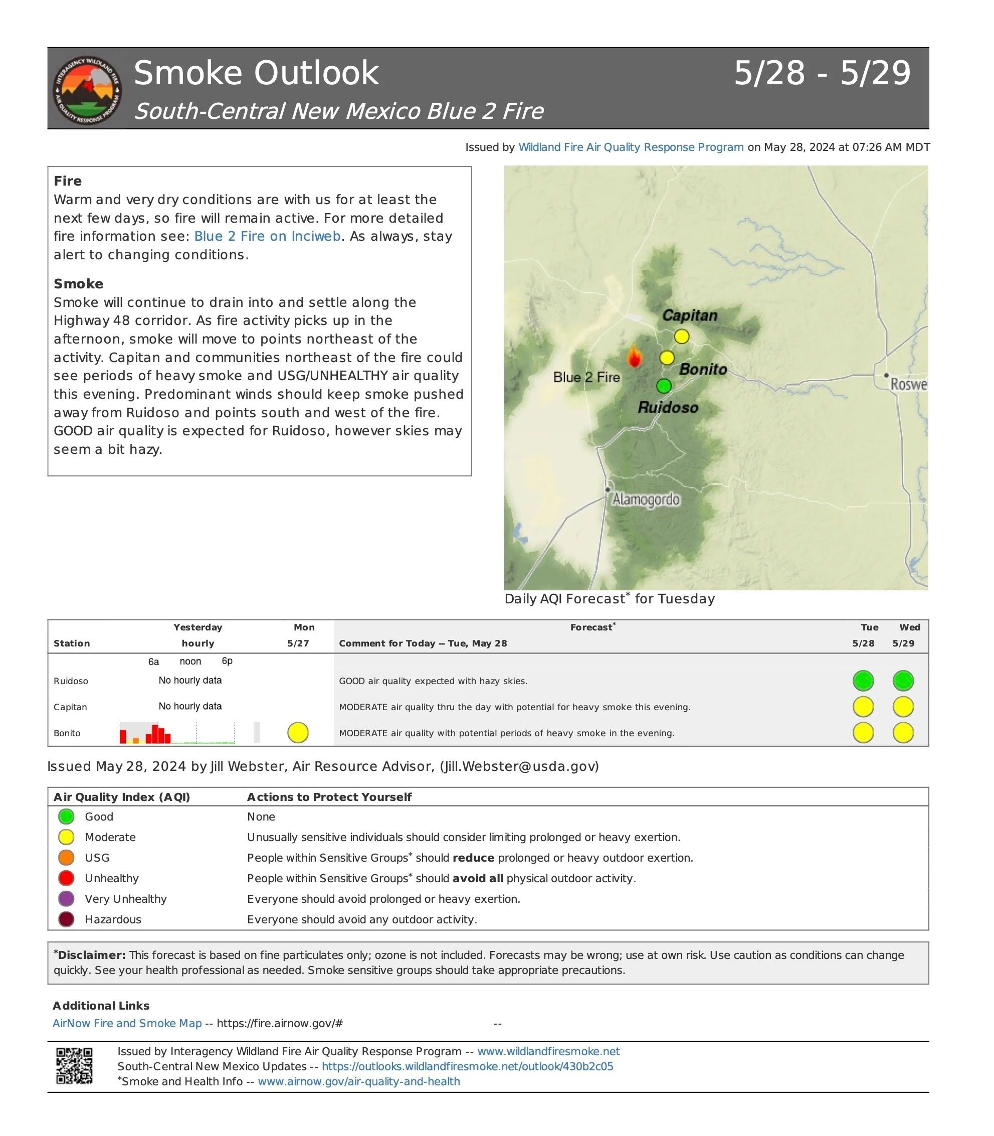 Blue 2 Fire Daily Update - May 28, 2024 — Ruidoso-NM.gov | Municipal ...