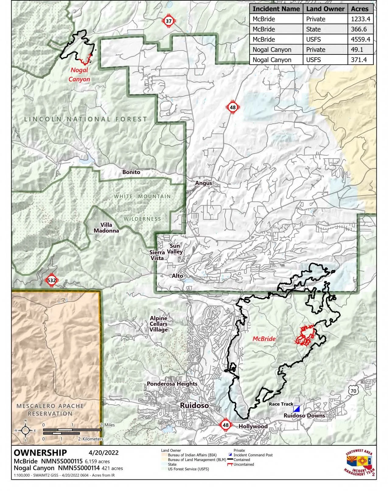 McBride and Nogal Canyon Fire – Friday, April 22, 2022, FINAL UPDATE ...