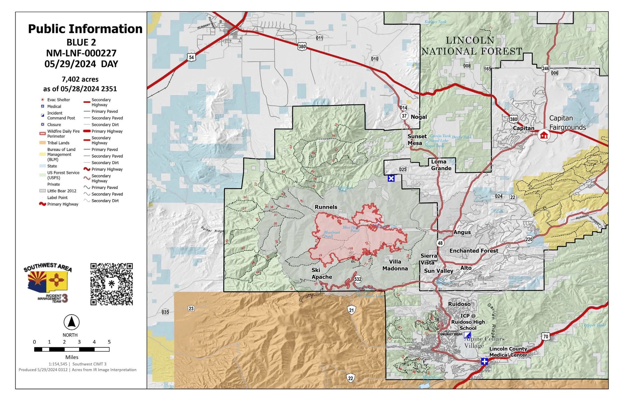 Blue 2 Fire Daily Update - May 29, 2024 — Ruidoso-NM.gov | Municipal ...