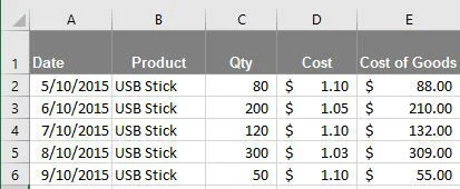 FIFO Calculator — Excel Dashboards VBA