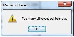 Excel - Too Many Different Cell Formats — Excel Dashboards VBA