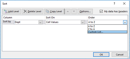 Excel Custom Sort — Excel Dashboards Vba