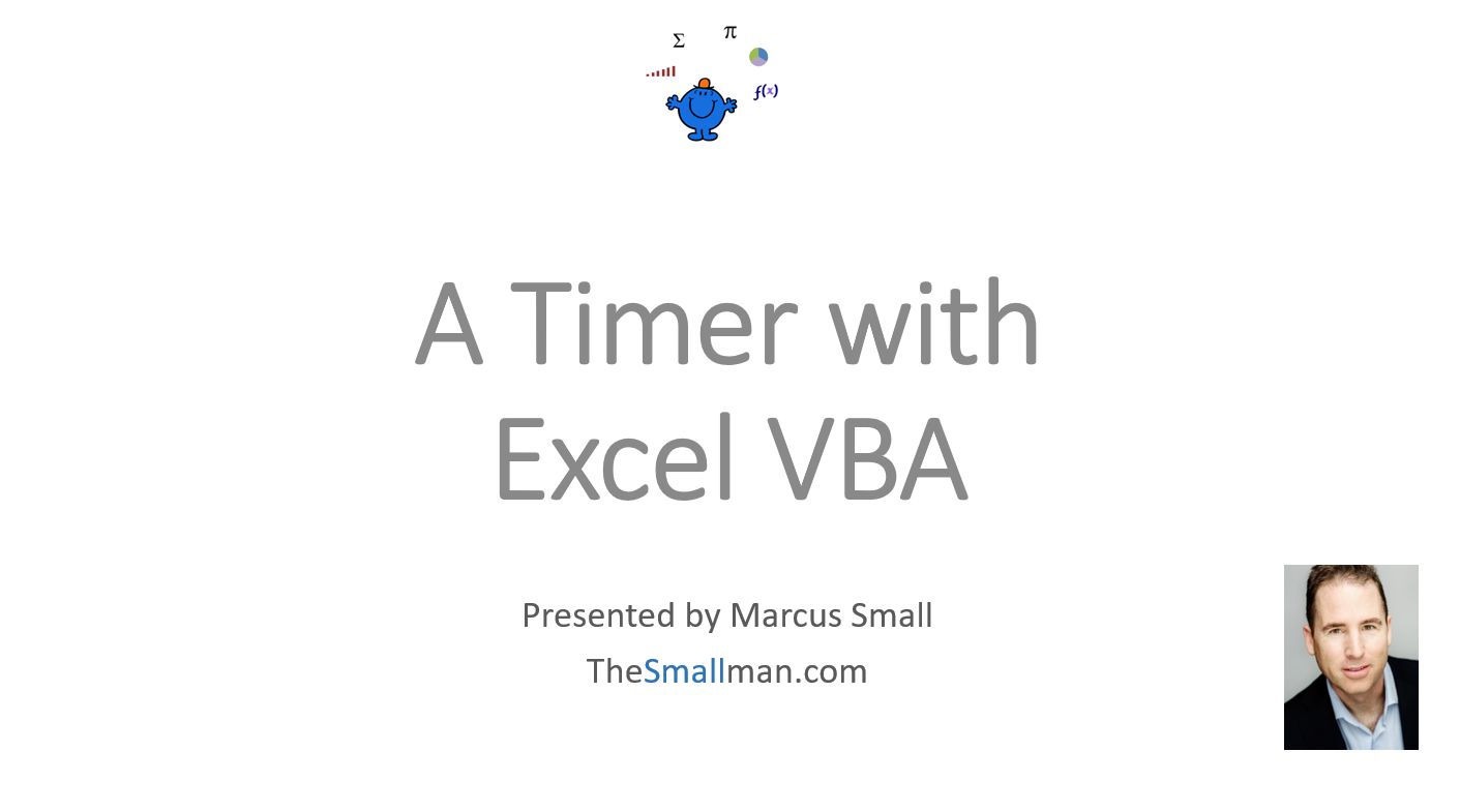 A Timer with Excel VBA — Excel Dashboards VBA A Timer with Excel VBA — Excel Dashboards VBA