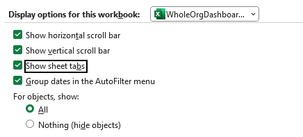 Excel Show Missing Sheet Tabs — Excel Dashboards VBA