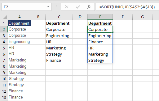 Excel Unique Formula — Excel Dashboards VBA
