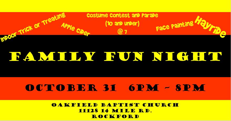 Family Fun Night — Oakfield Baptist Church