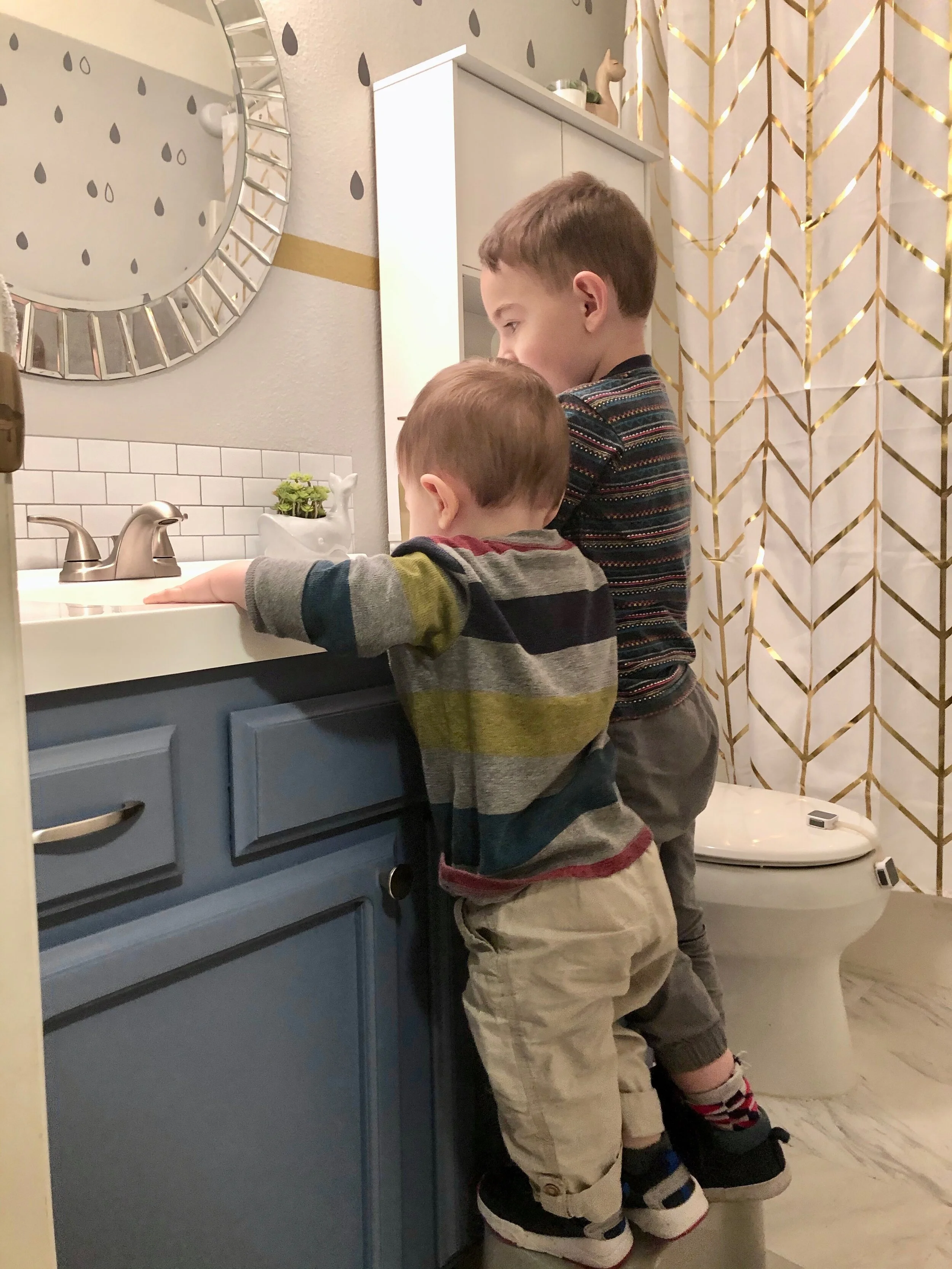 One Room Challenge, Wk 6: My Boys' Bathroom- The Reveal — Decor & Diapers
