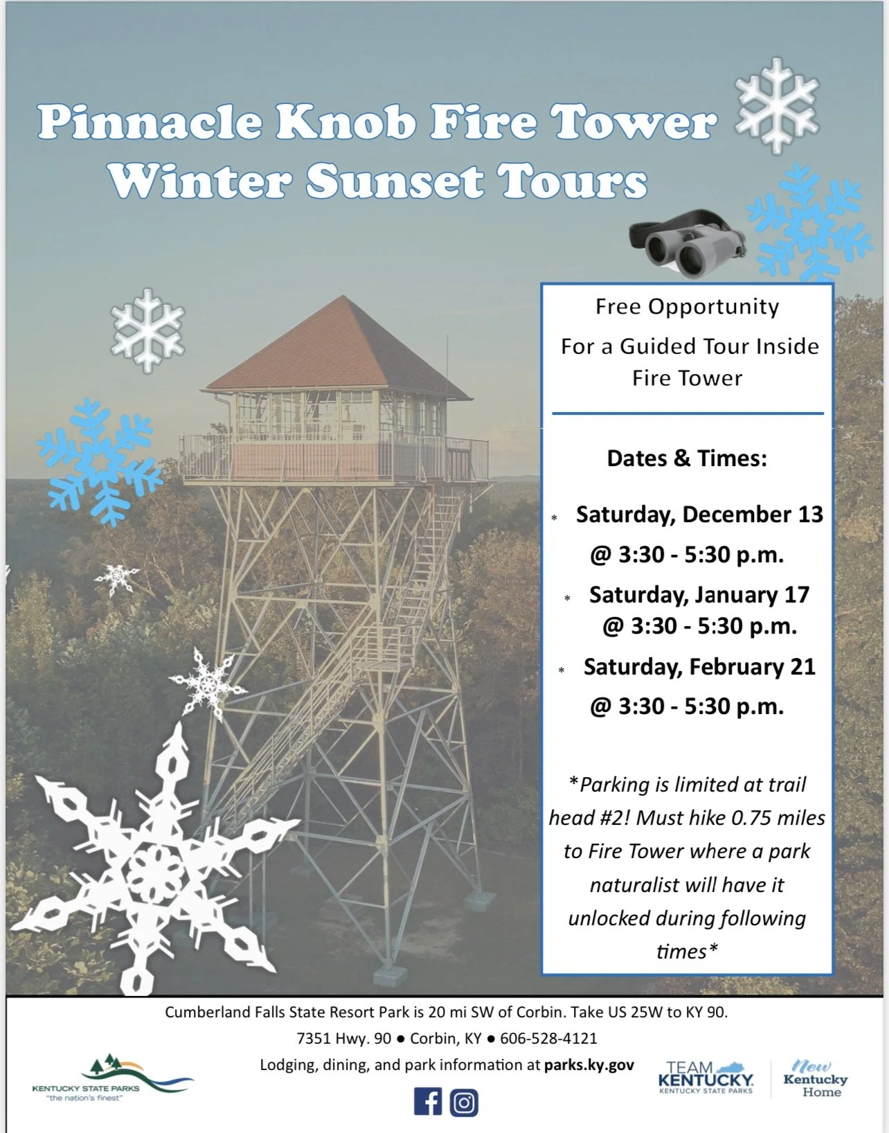 Pinnacle Knob Fire Tower Winter Sunset Tour - WHITLEY COUNTY — 10 Years ...