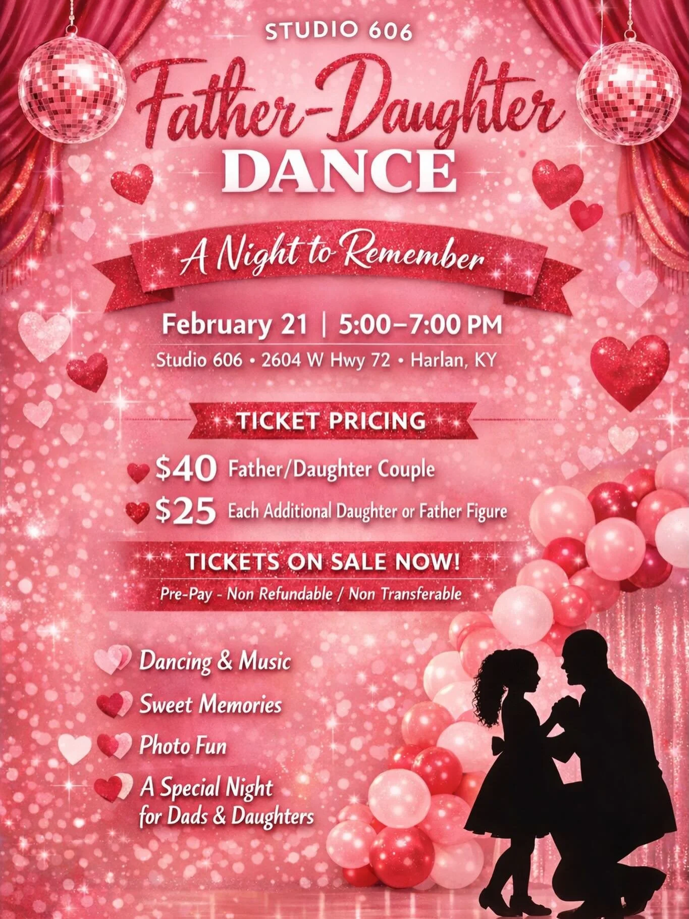 Studio 606 Father Daughter Dance - HARLAN COUNTY — 10 Years Promoting ...