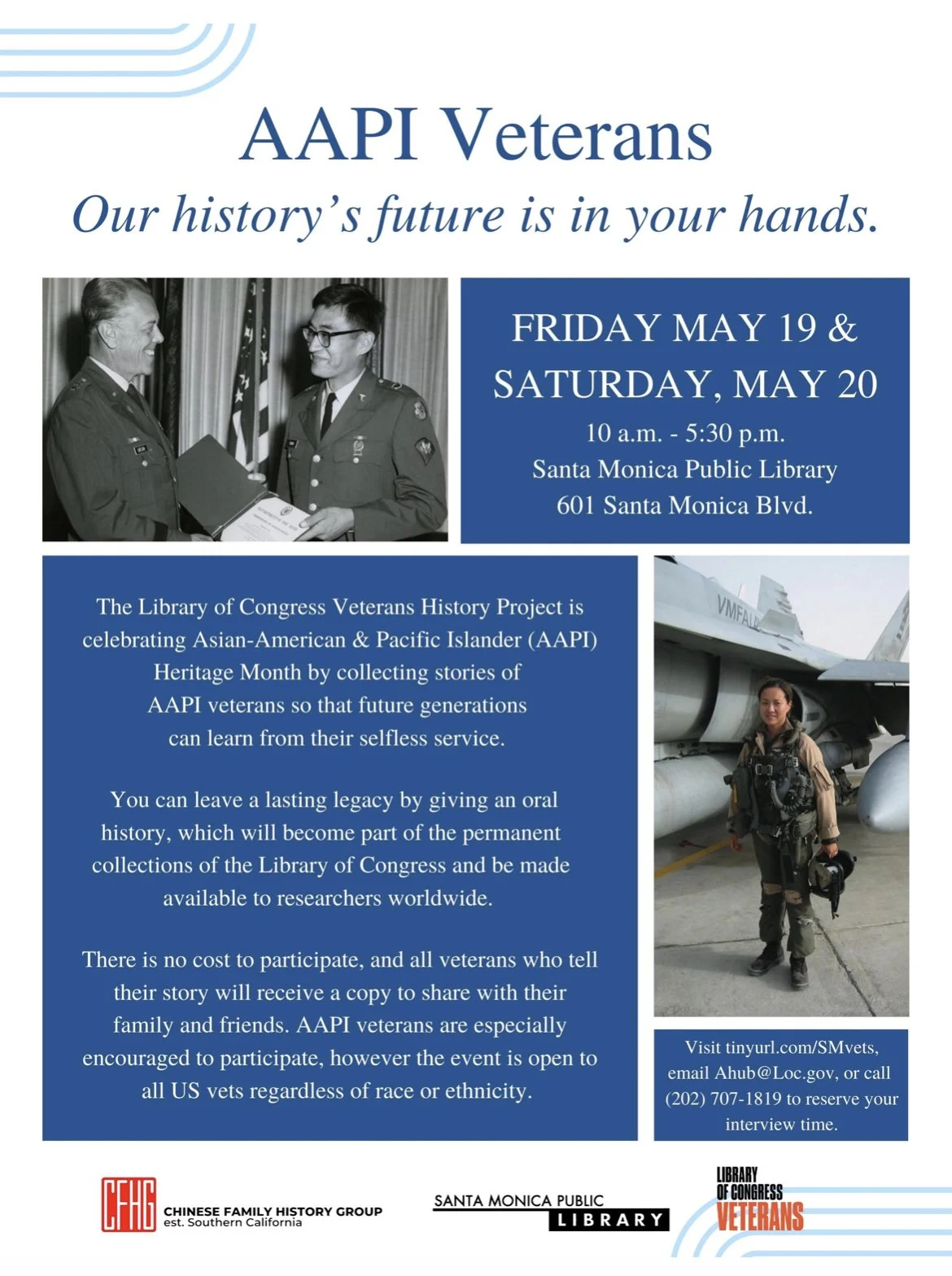Library of Congress AAPI Veteran Oral History Event — Hollywood Post 43 ...