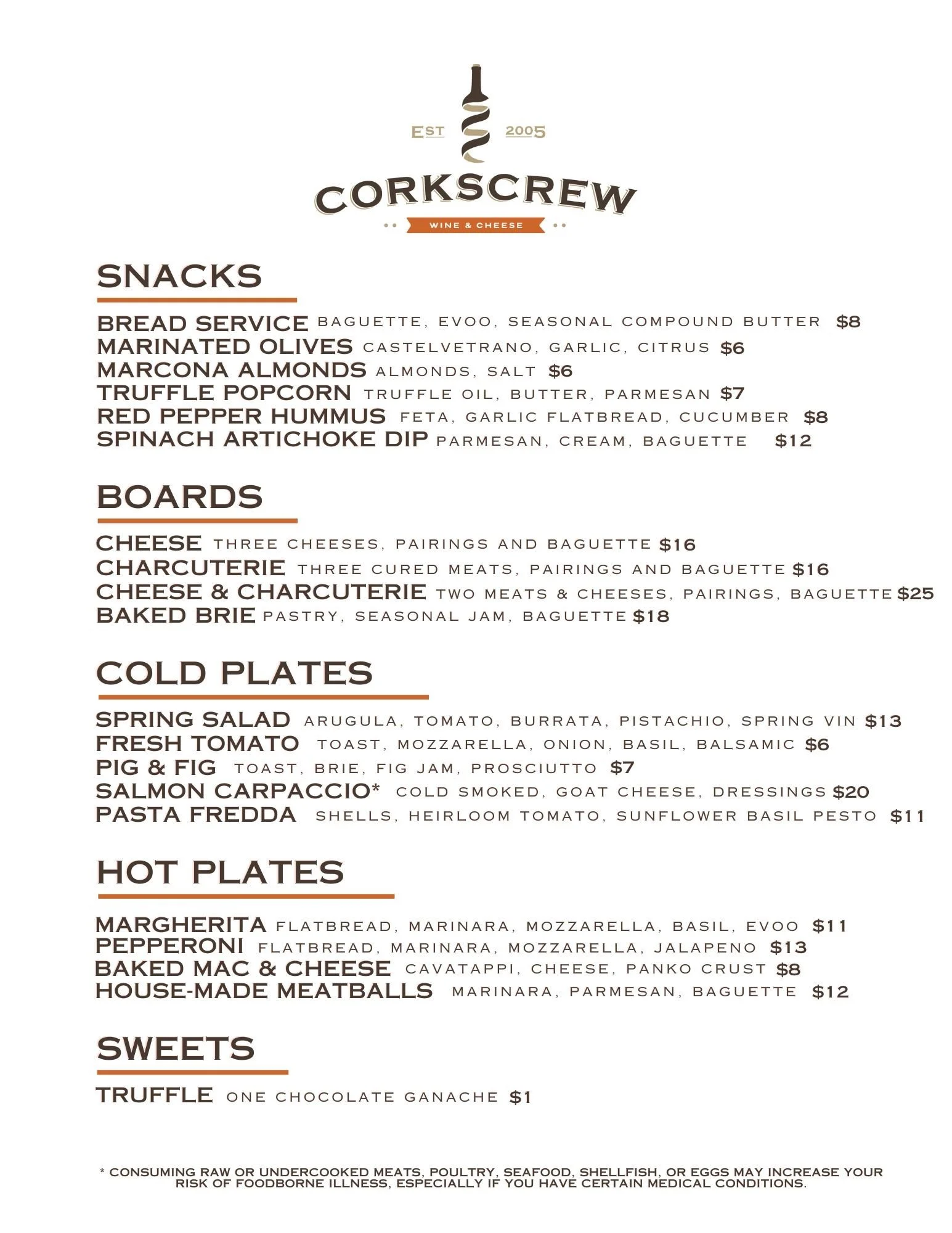 Corkscrew Wine & Cheese