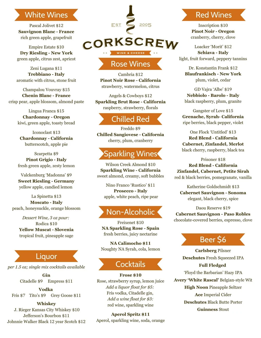 Corkscrew Wine & Cheese