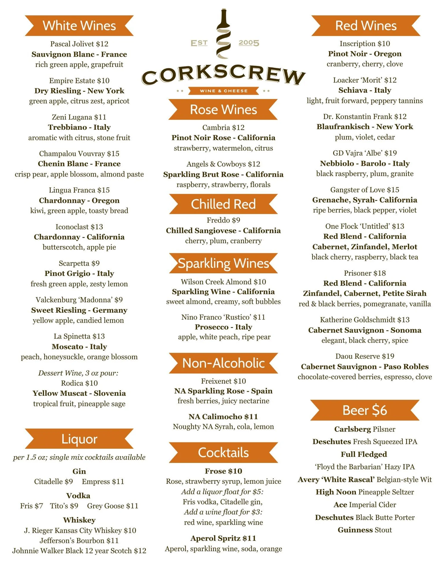 Corkscrew Wine & Cheese