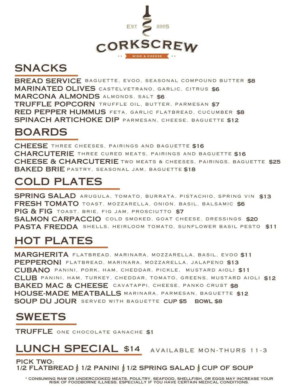 Corkscrew Wine & Cheese