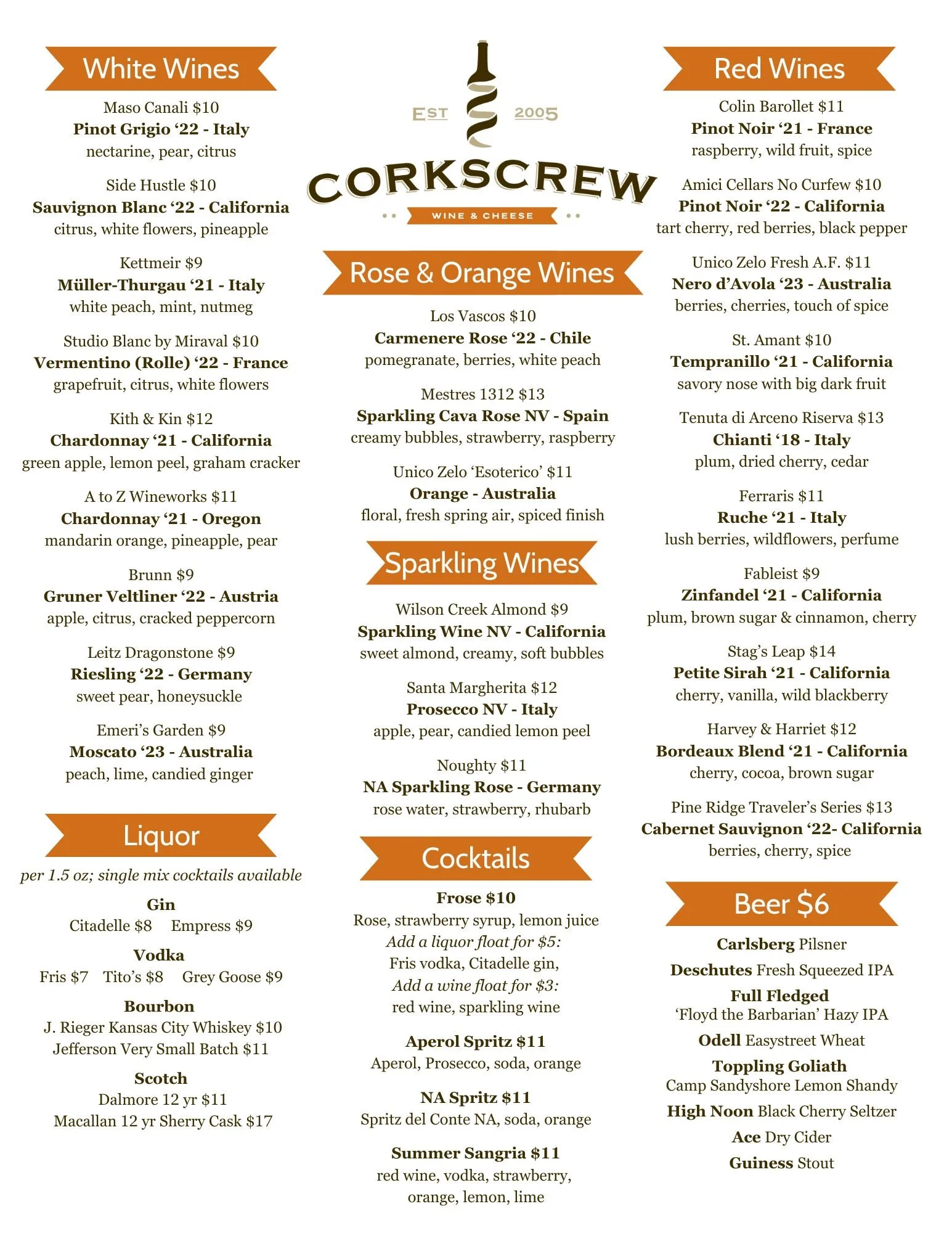 Corkscrew Wine & Cheese