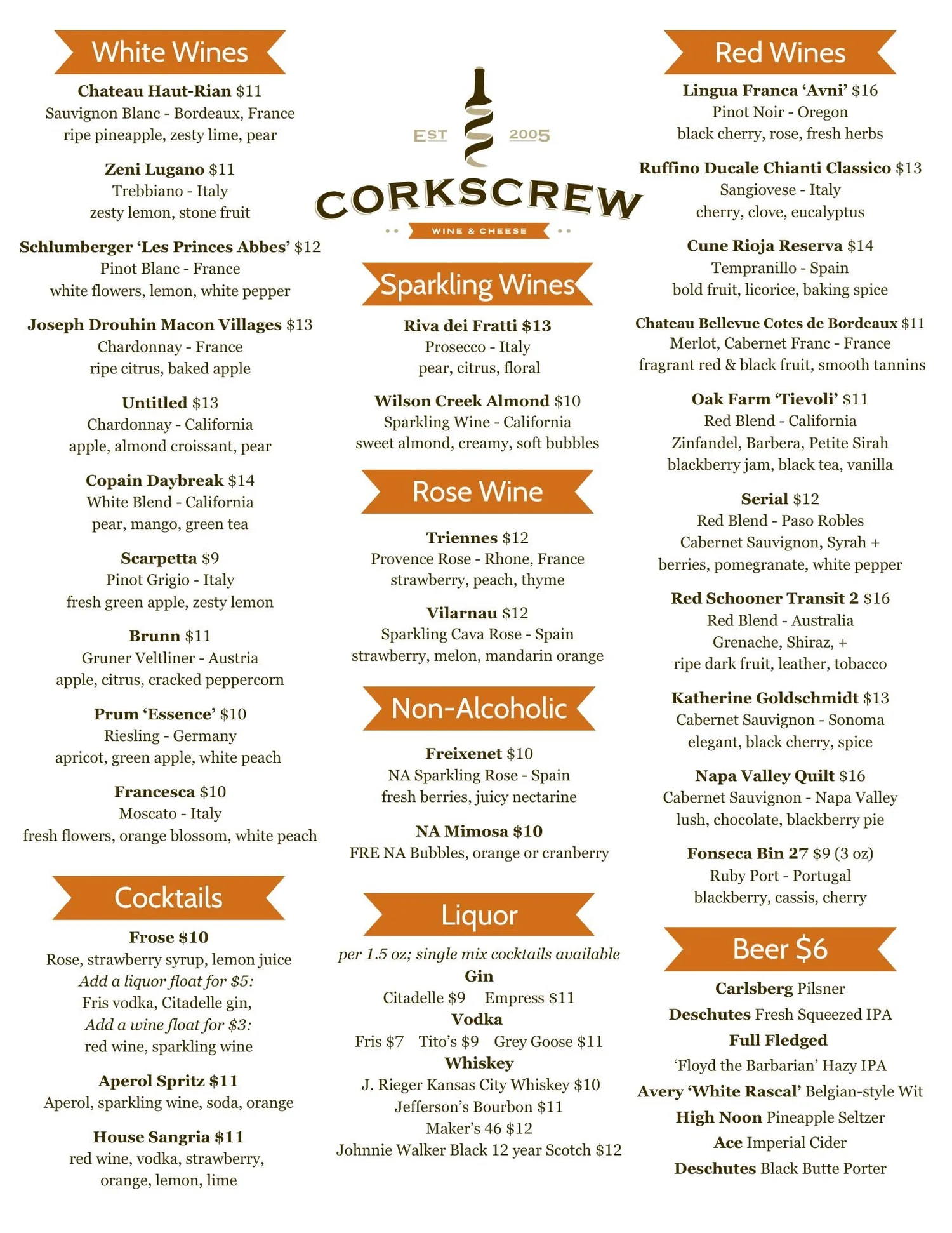 Corkscrew Wine & Cheese