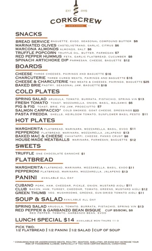 Corkscrew Wine & Cheese