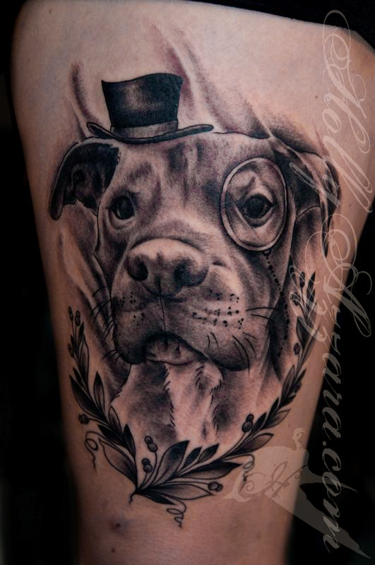 Fancy pet portrait tattoos — Always & Forever Tattoo Studio
