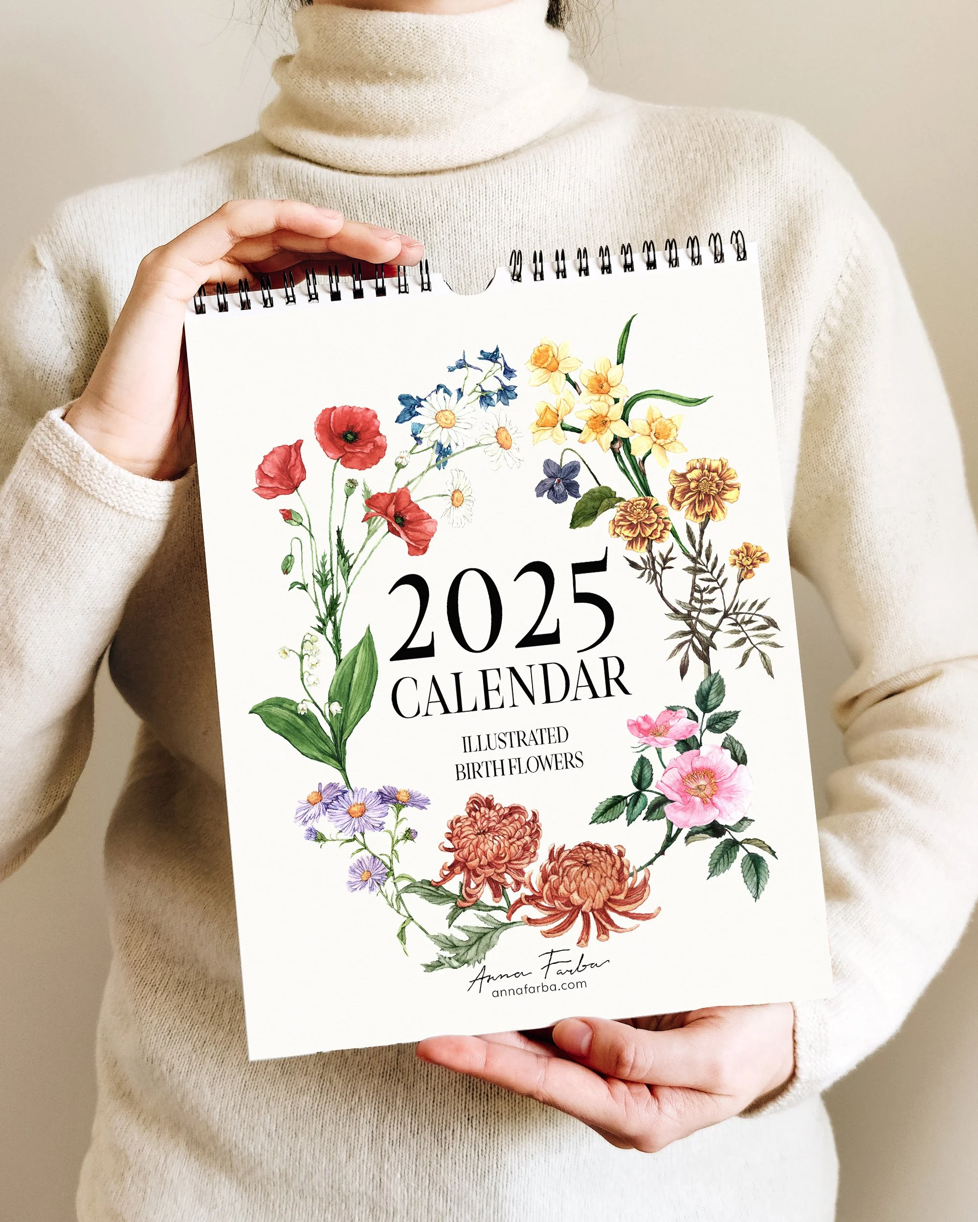 Birth Flowers and their meaning. NEW 2025 Floral Calendar — Anna Farba ...