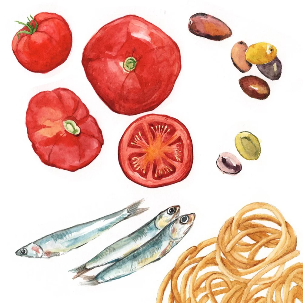 Watercolor Food Illustration Services — Anna Farba, freelance ...