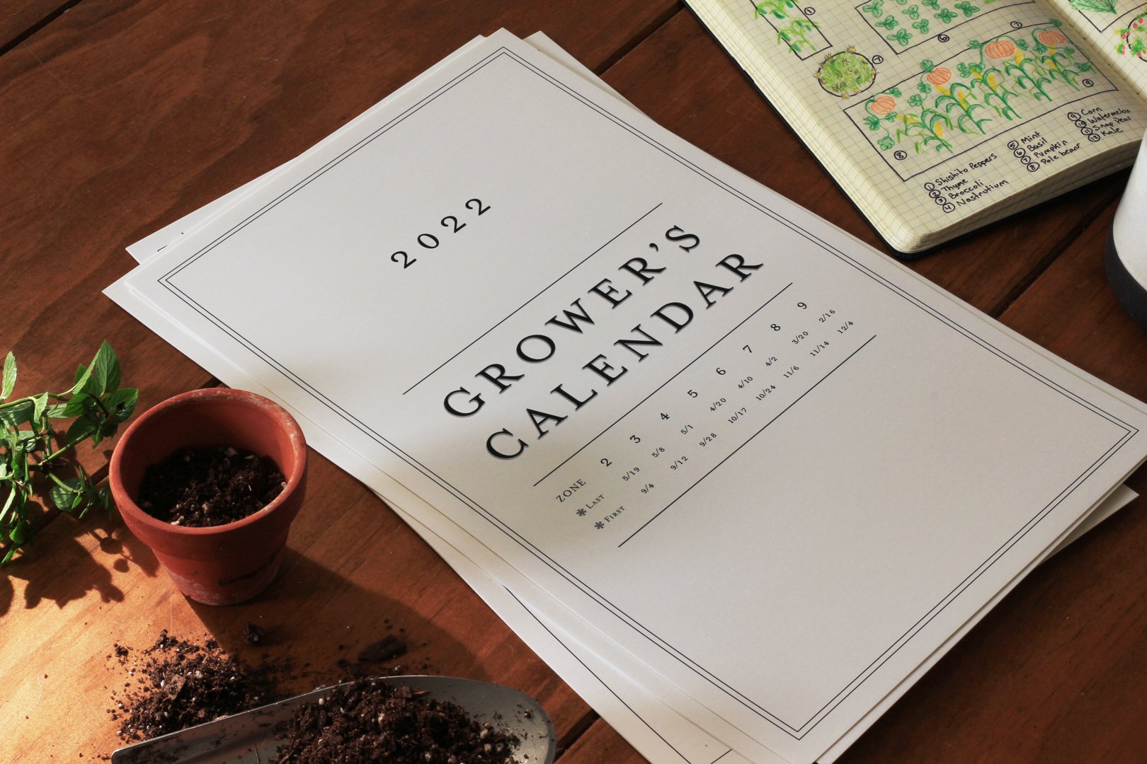 Custom illustrated calendar: 2022 Grower's Calendar — Anna Farba ...