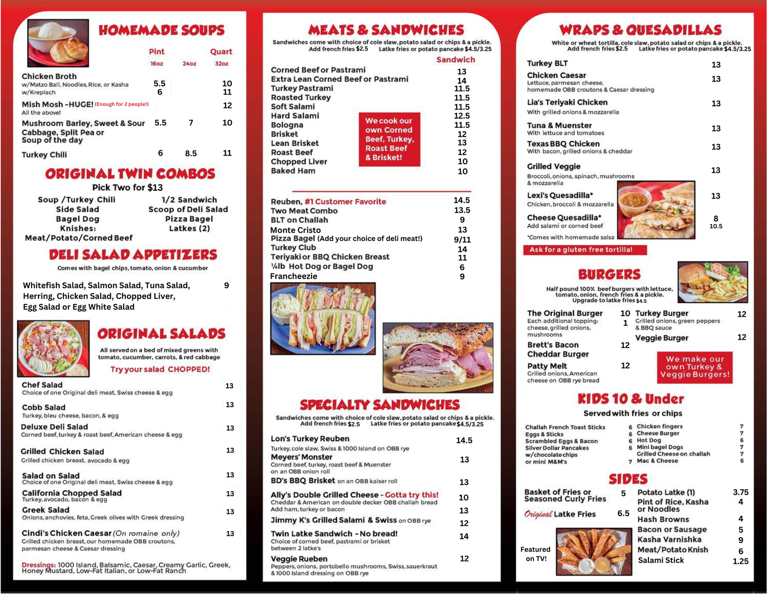 Deli Menu — Original BAGEL & BIALY