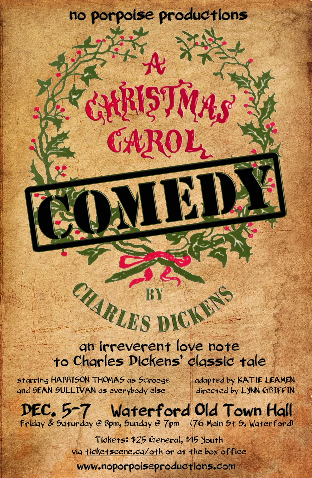 A Christmas Carol Comedy (2014) — No Porpoise Productions