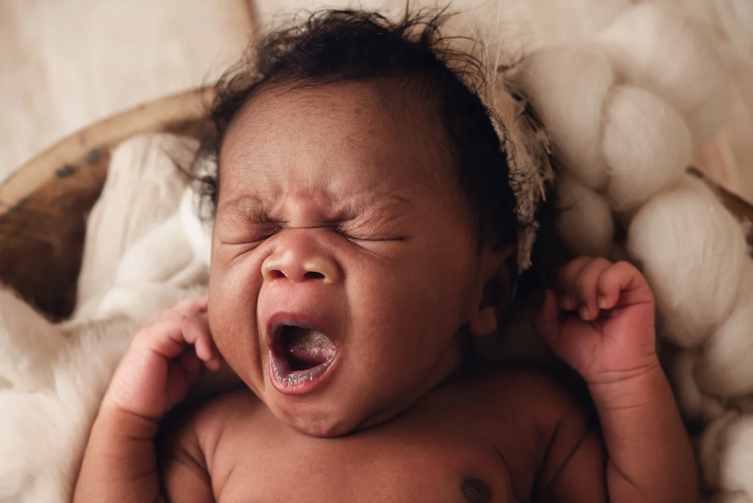 Yawning Black Baby