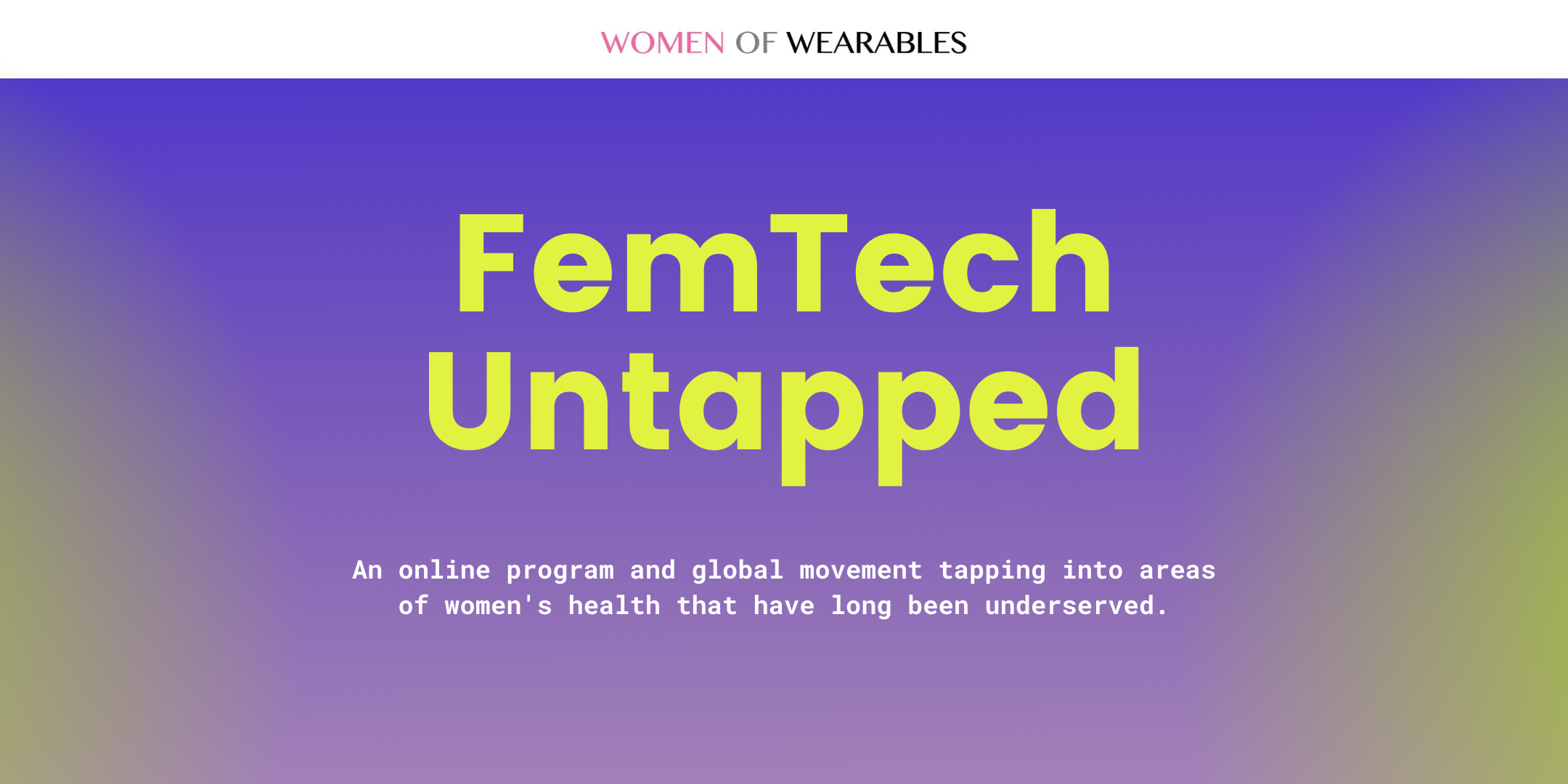 FemTech Untapped - How technology can help end suffering in silence ...