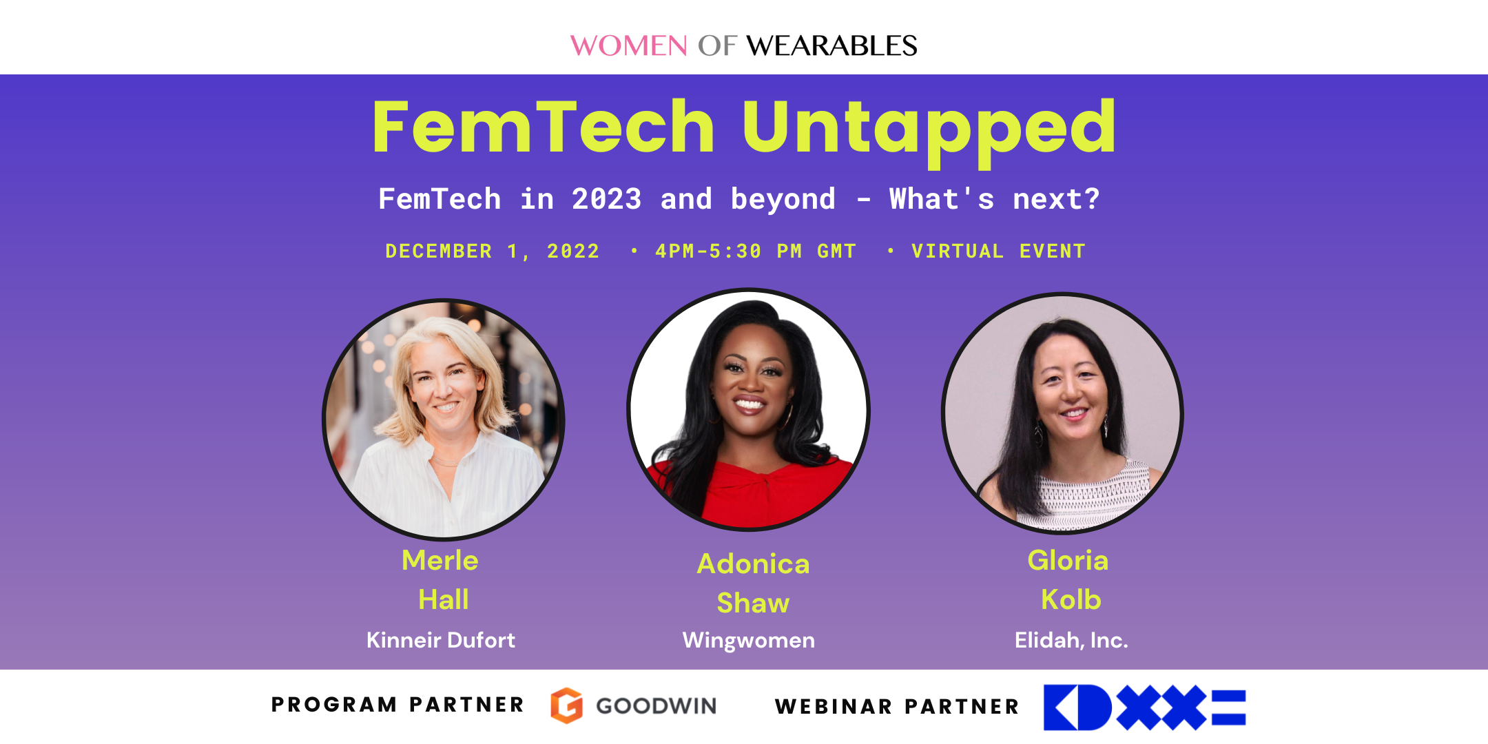 FEMTECH UNTAPPED - FemTech 2023 and Beyond - What's Next? — WOMEN OF ...