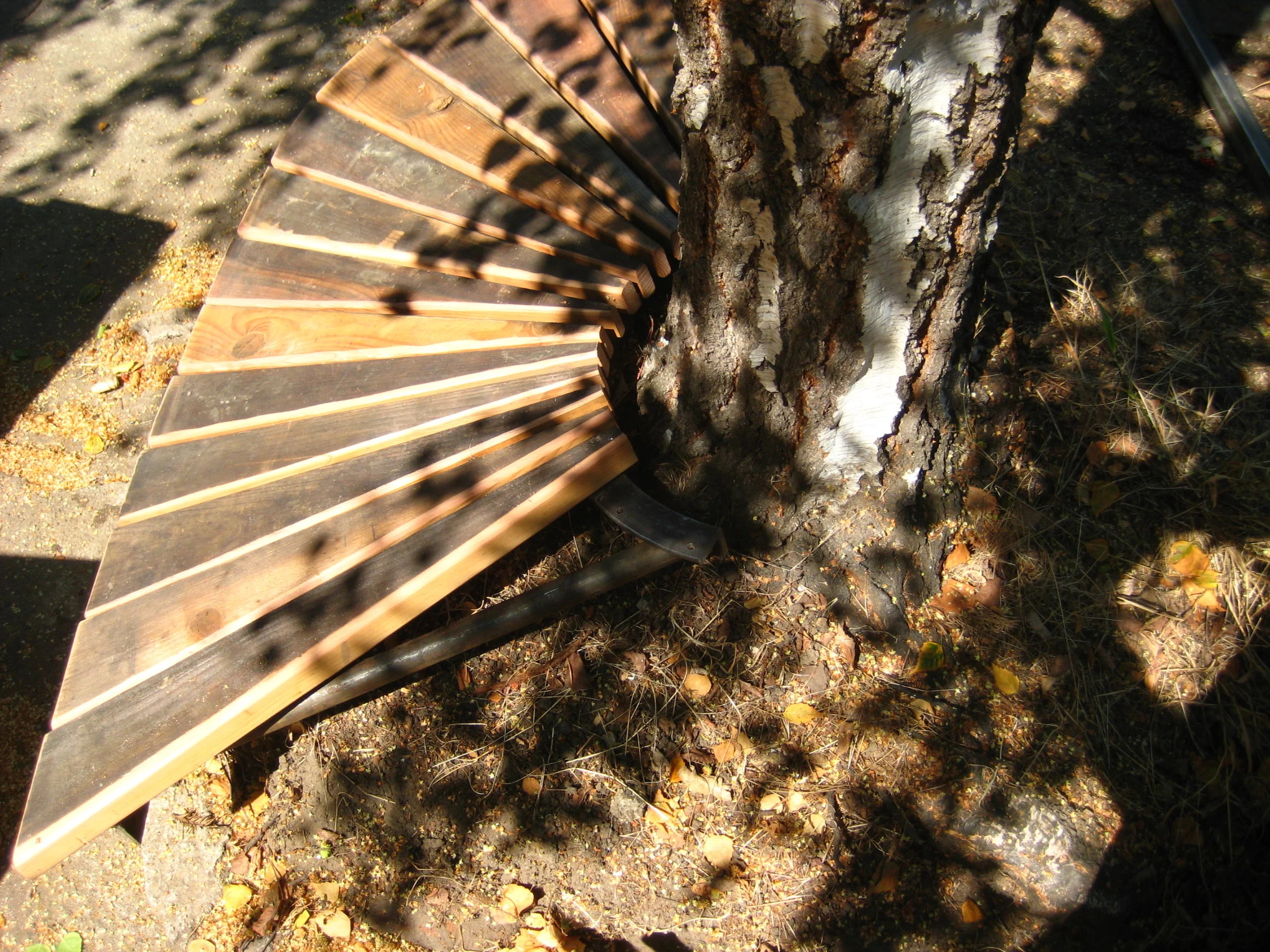 birch tree bench — mosaic metals