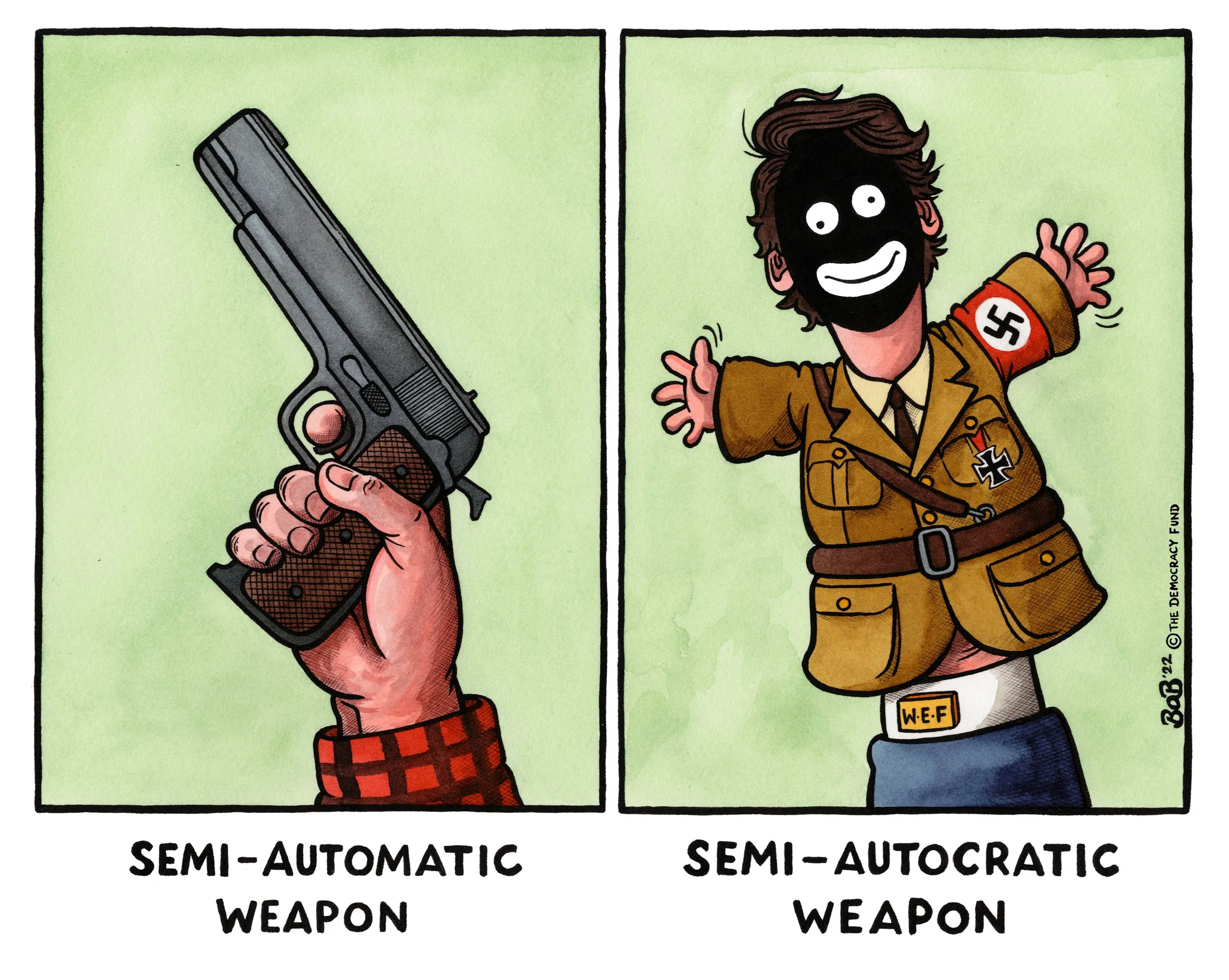 'Deadly Weapons' print — Bob Moran art