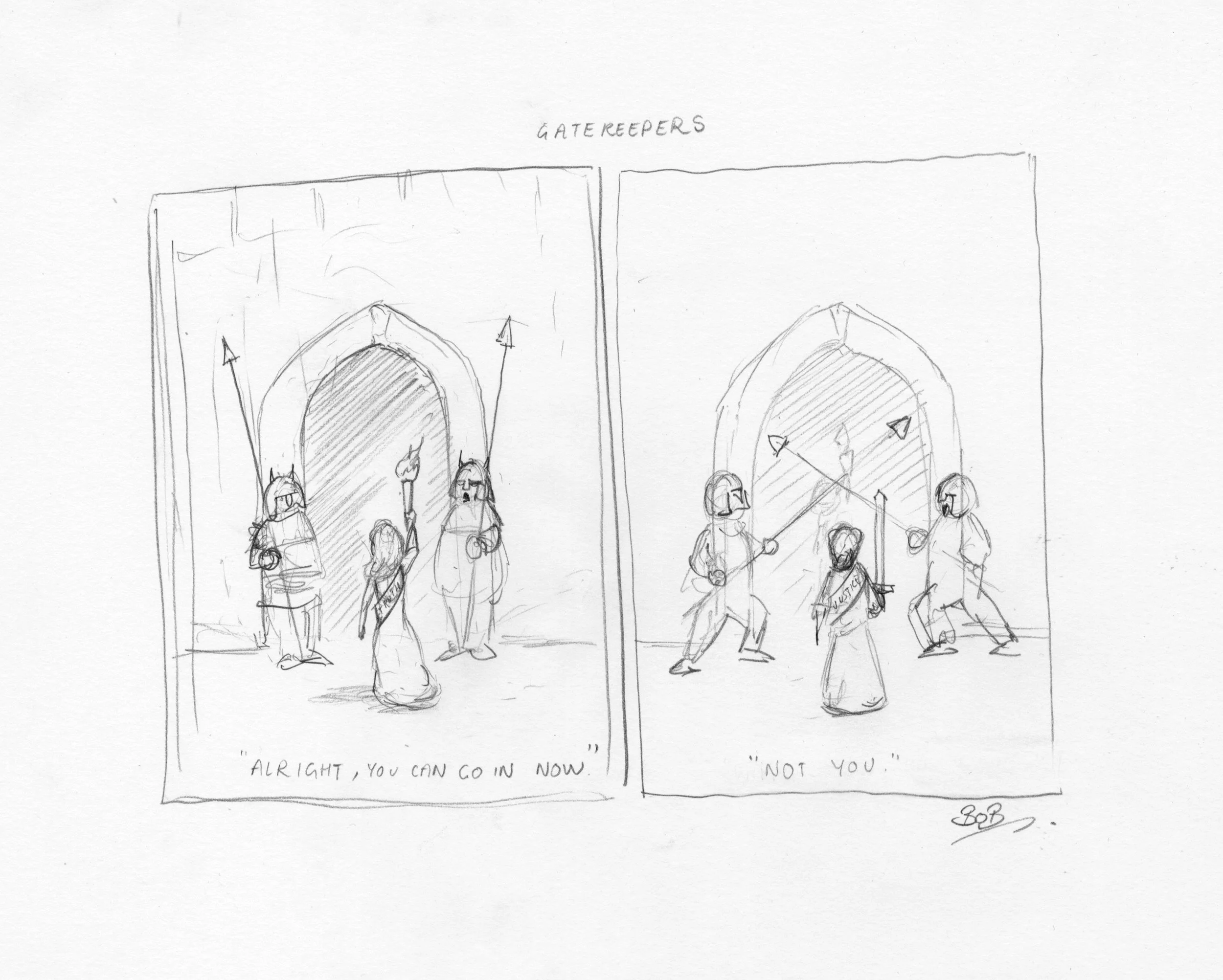SKETCHES — Bob Moran art