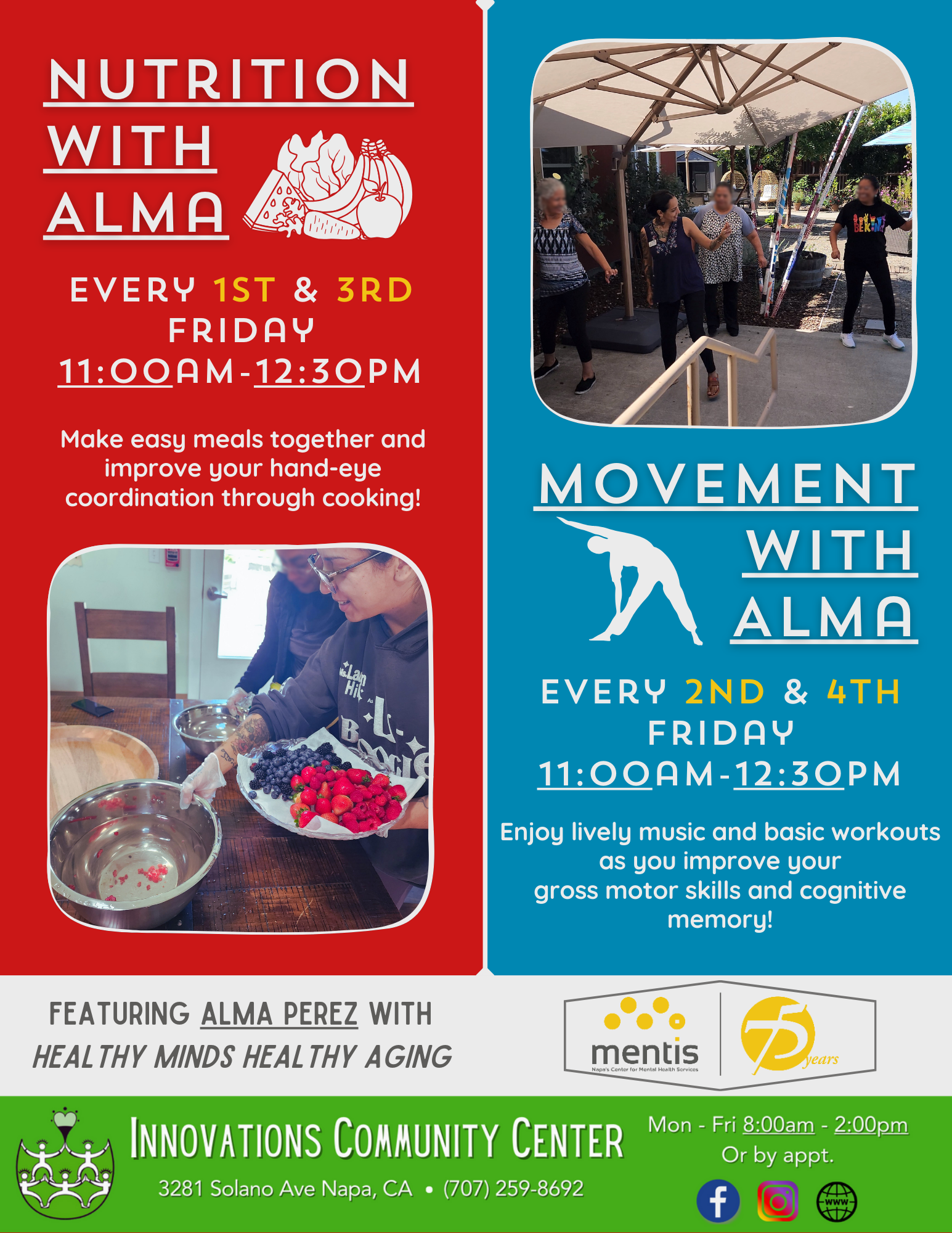 Activities & Groups — Innovations Community Center | Napa County