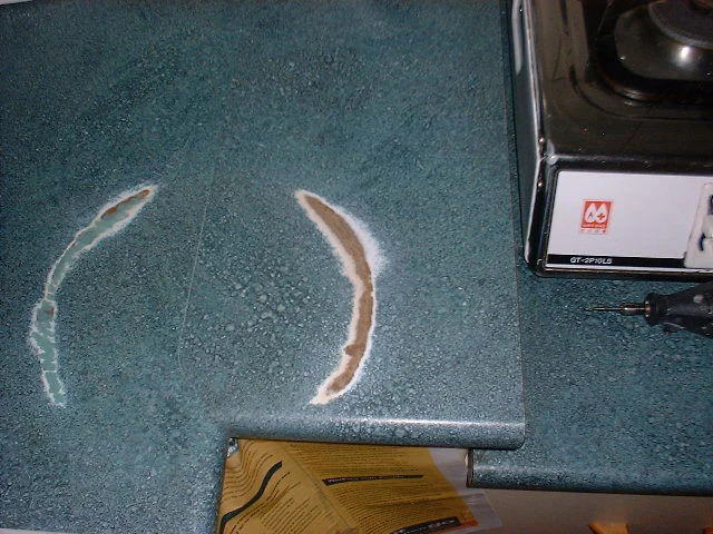 Our Work - Kitchen benchtop & bathroom surfaces repairs for Pot burn ...