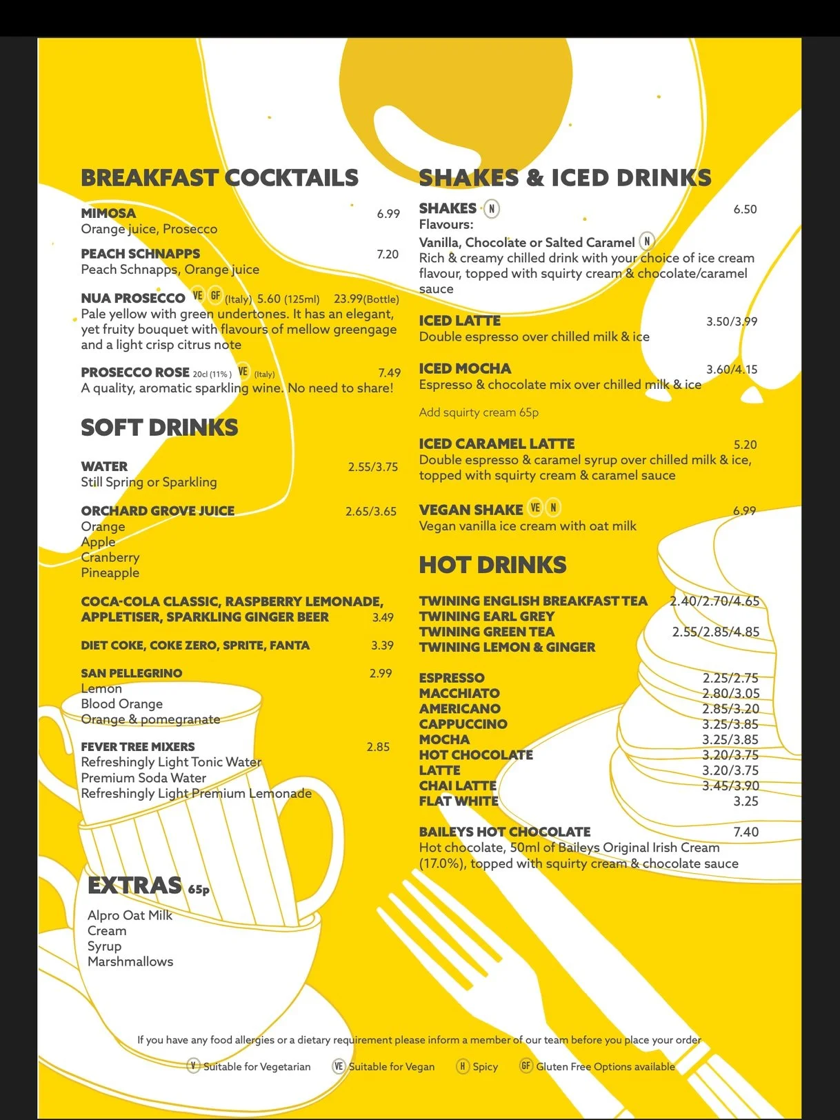 Breakfast & Main Menus — The Quills