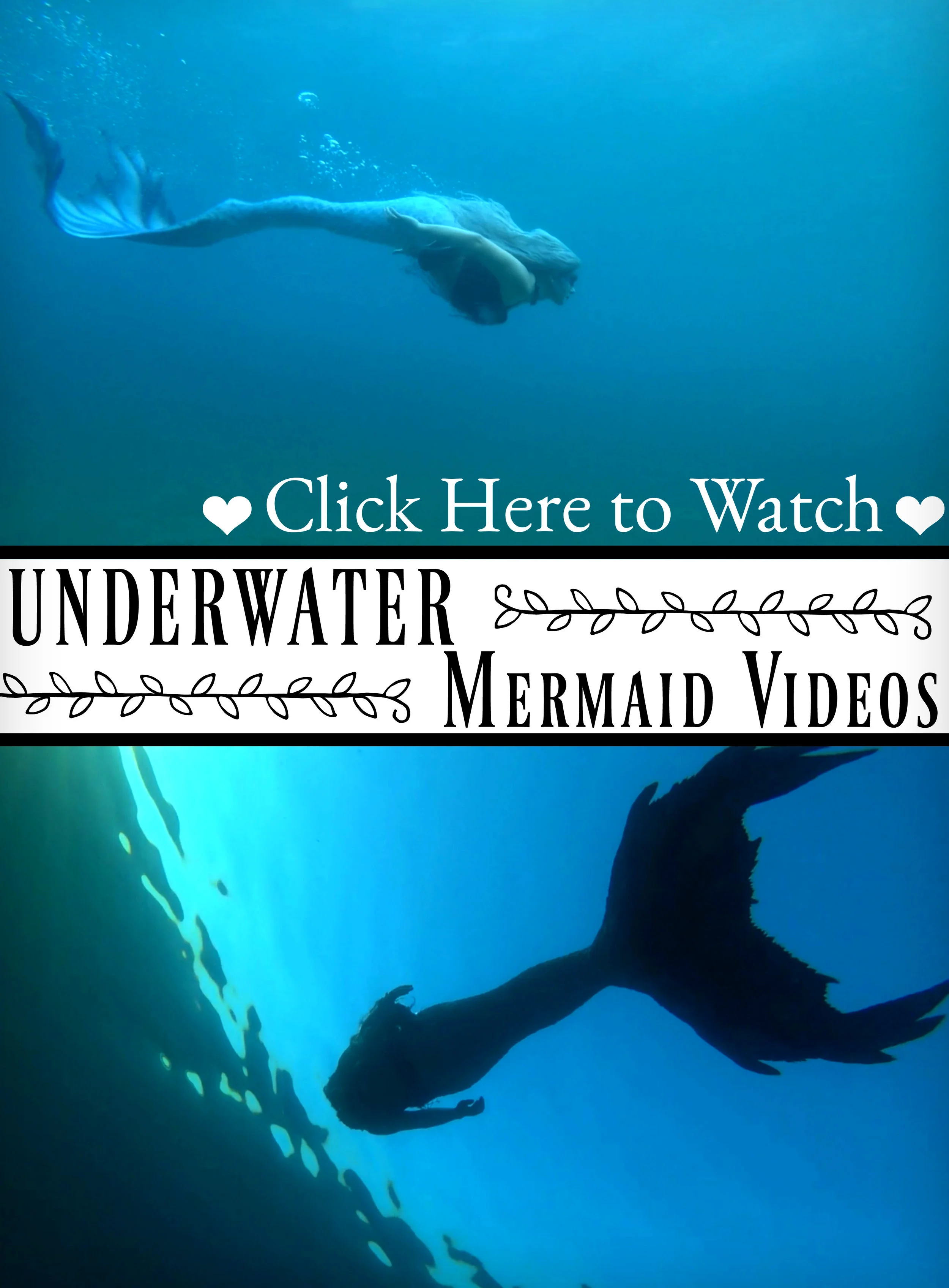 Videos of Mermaids Swimming Underwater: Mermaid Phantom dives into Lake ...