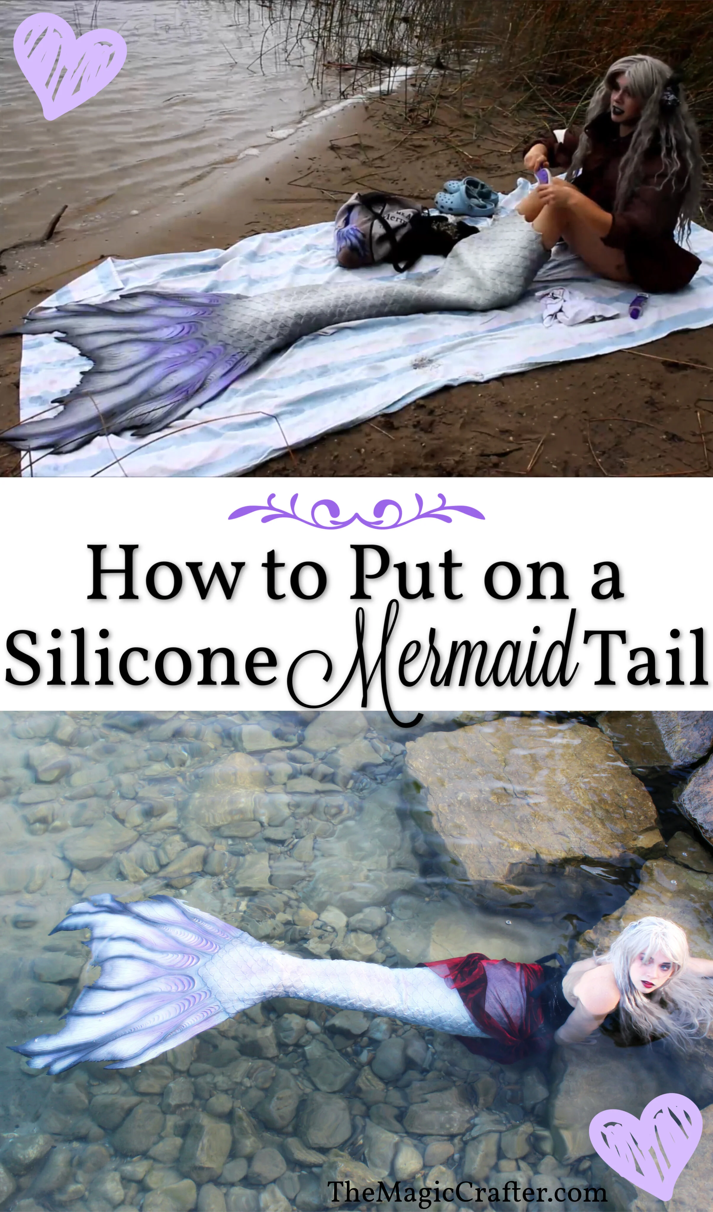 How to Put on a Silicone Mermaid Tail - THE EASY WAY! - Video Tutorial ...