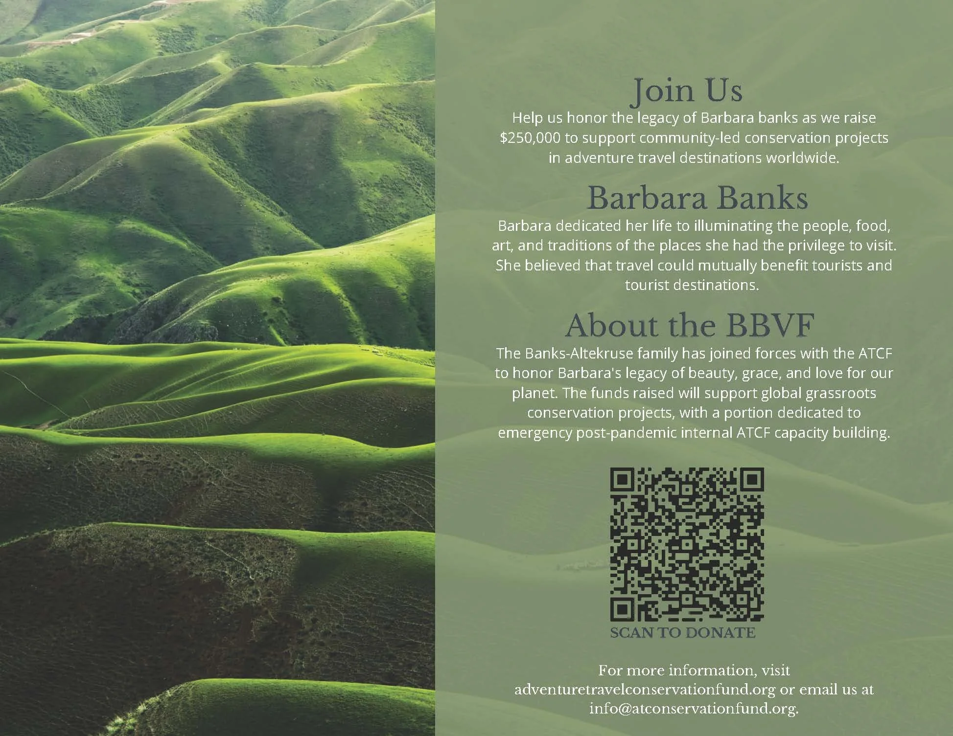 Barbara Banks Vision Fund — Adventure Travel Conservation Fund