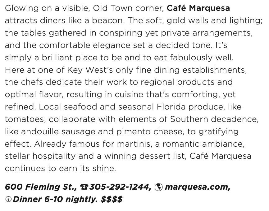 Café Marquesa — Key West Insider Guide