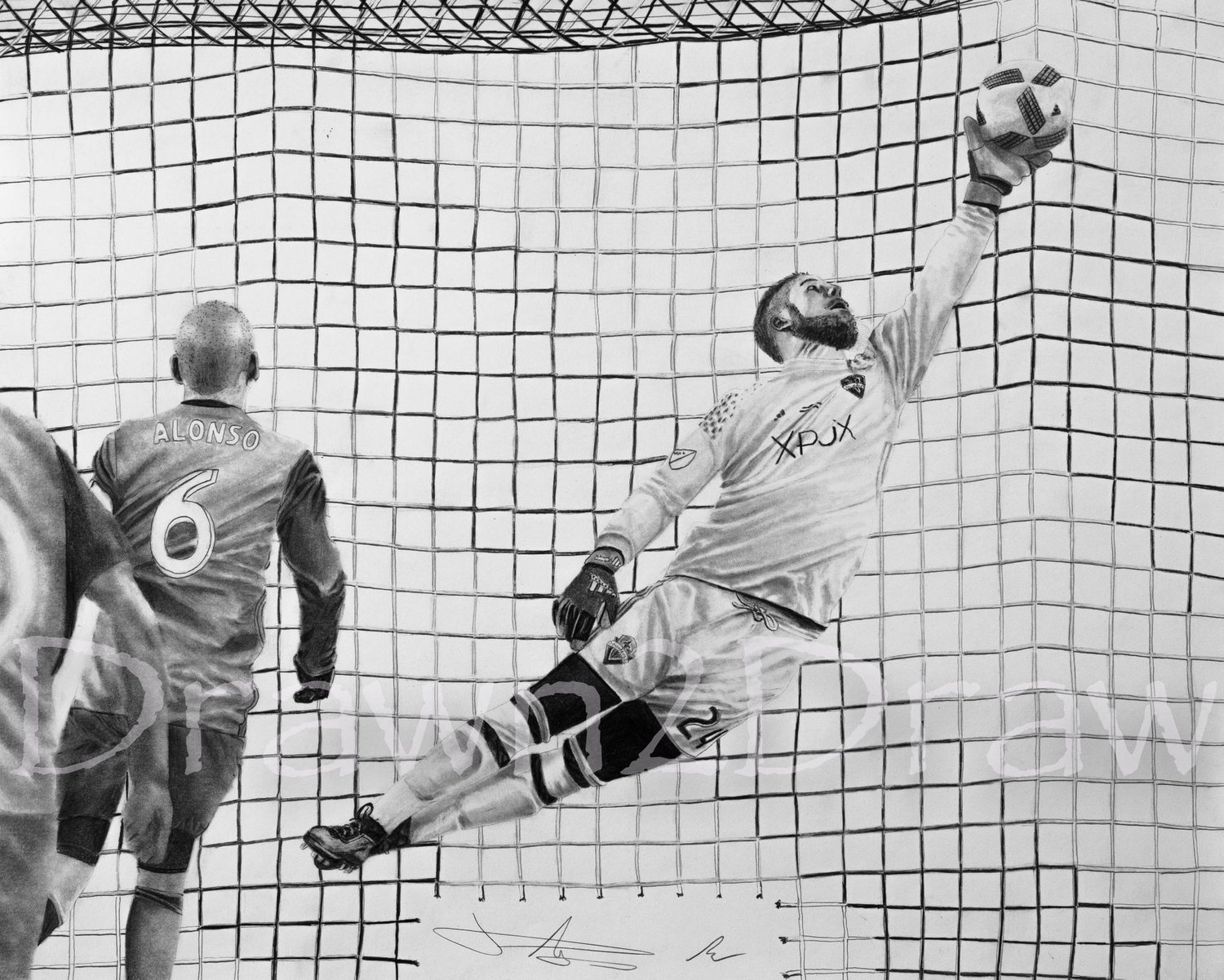 Soccer Goalie Drawing