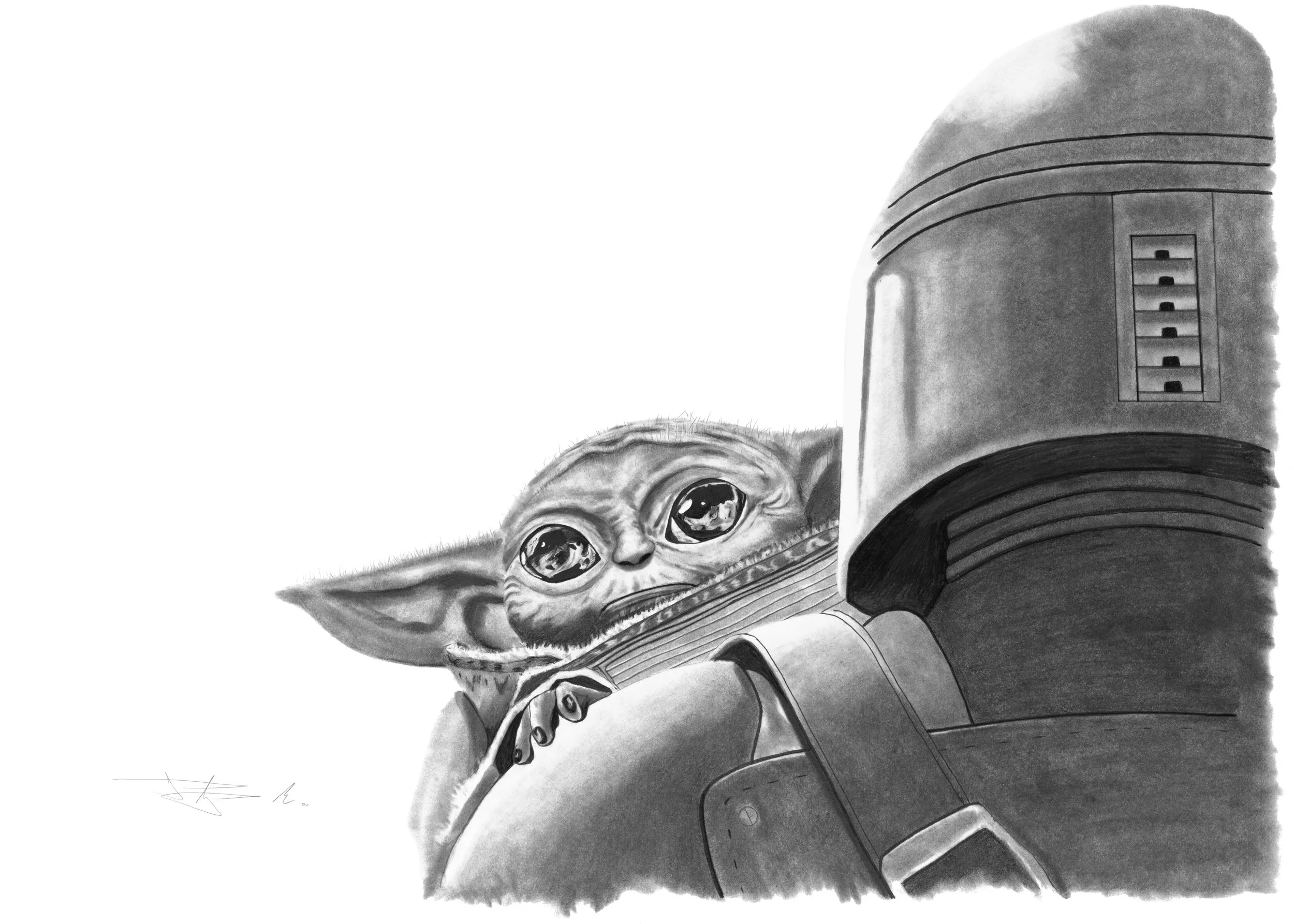 Baby Yoda — Drawn 2 Draw